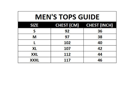 FXD SIZE CHART